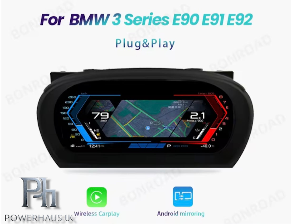 BMW 3 Series E90 / E91 / E92 / E93 Digital Cluster Upgrade – 1920×720 ...