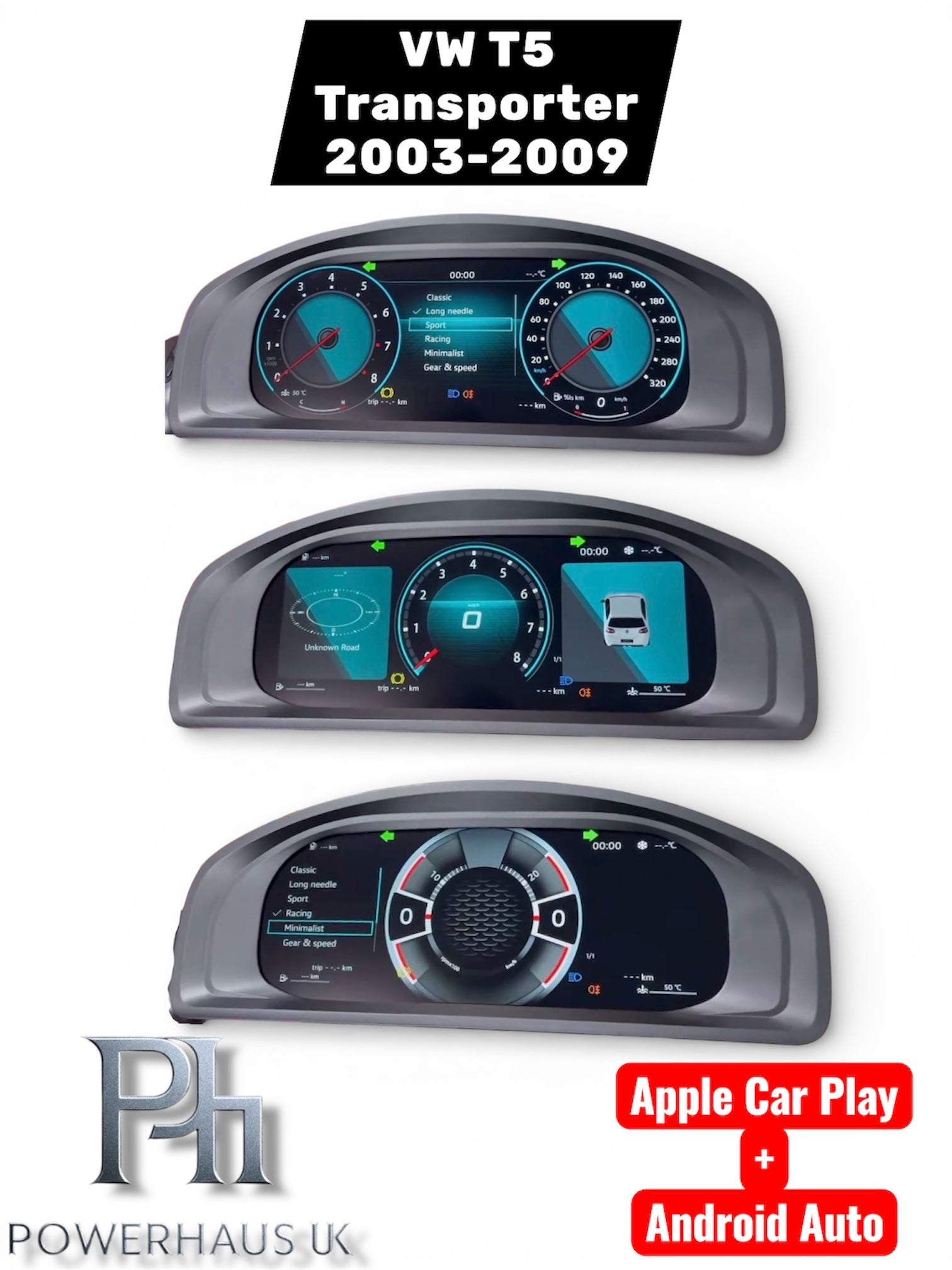 VW Transporter T6.1 (2019-2024) DIgital Cluster Virtual Cockpit ...